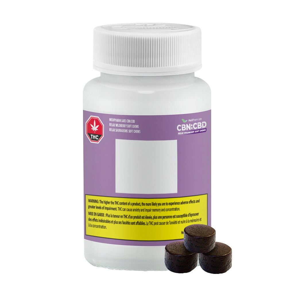 CBN:CBD Relax Wildberry Soft Chew (30pcs) – CannabisRx